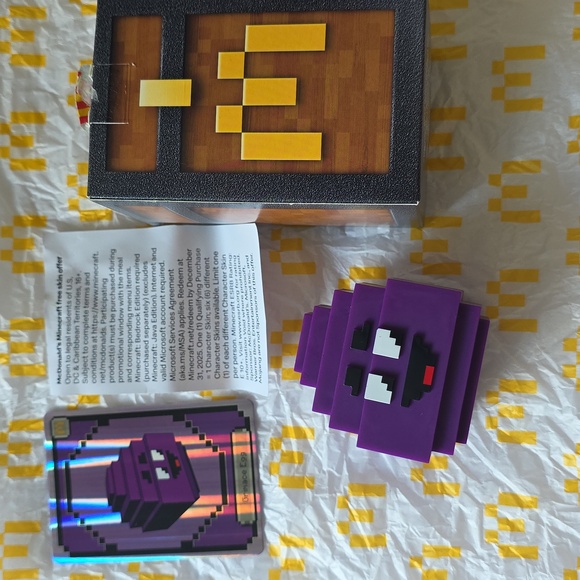 McDonald's | Toys | Mcdonalds Minecraft Grimace Egg New With Skin Code ...